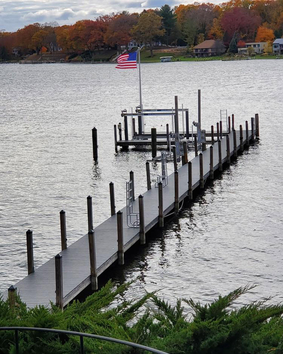 Walled Lake, Michigan - Water's Edge Dock and Hoist