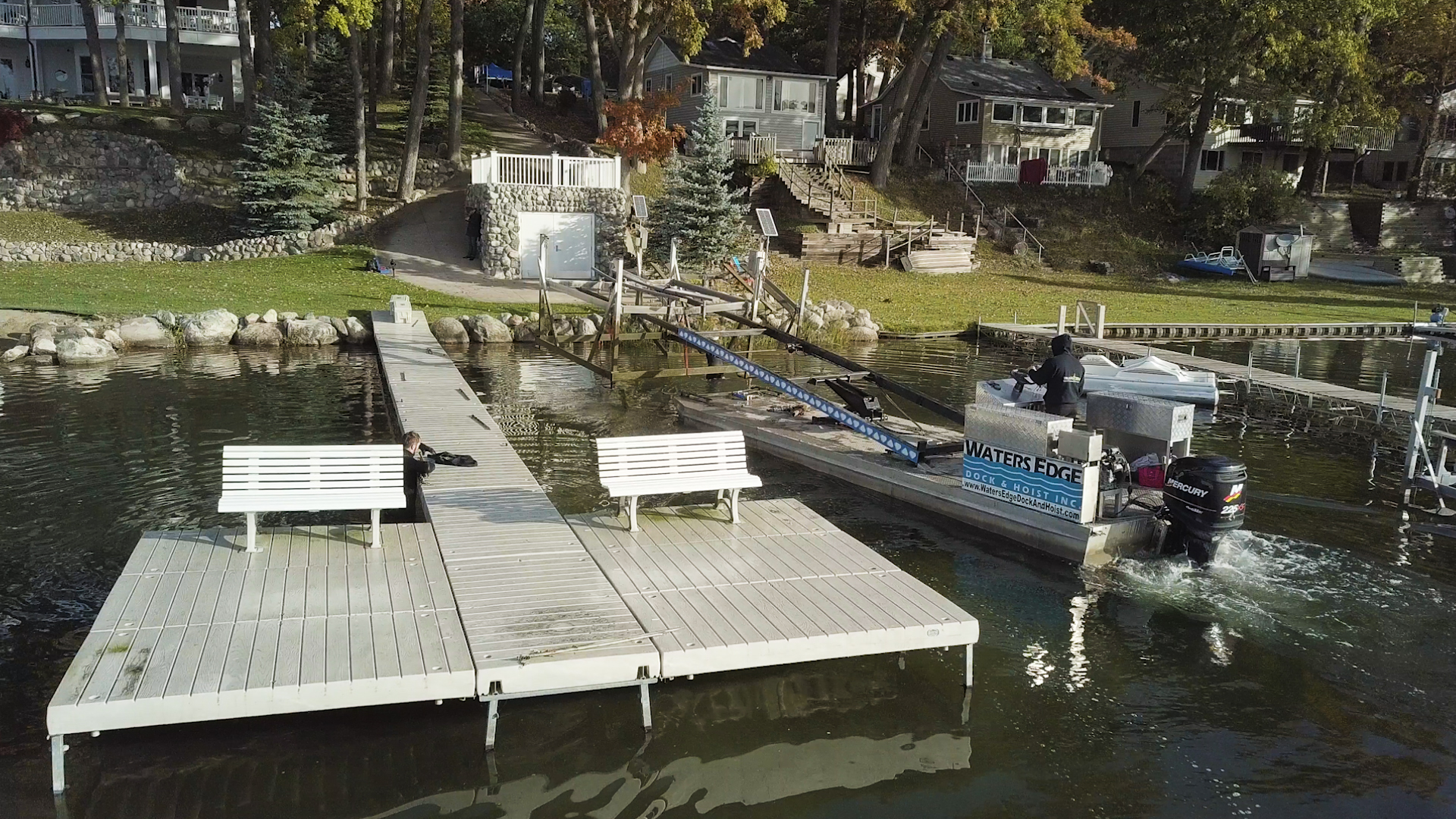 Brighton, Michigan - Water's Edge Dock and Hoist